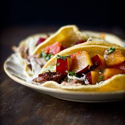 Roobios-Smoked Pork Tacos with Plum Grapefruit Salsa | Adventures in ...