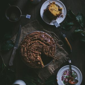 Pumpkin Bundt Cake with a Rum Raisin Swirl | Adventures in Cooking