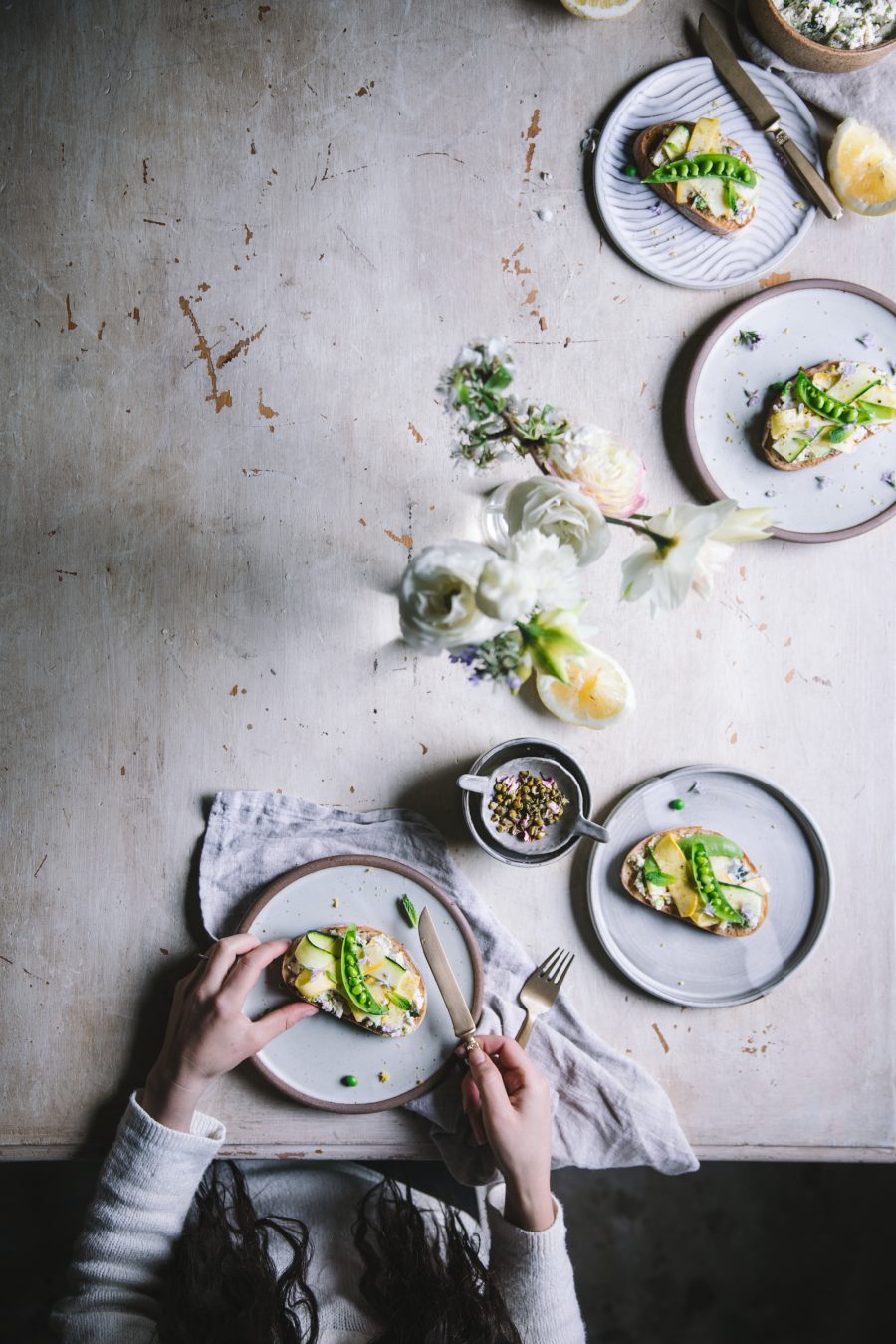 Mint Pea Ricotta Breakfast Toasts from the Wicked Healthy Cookbook