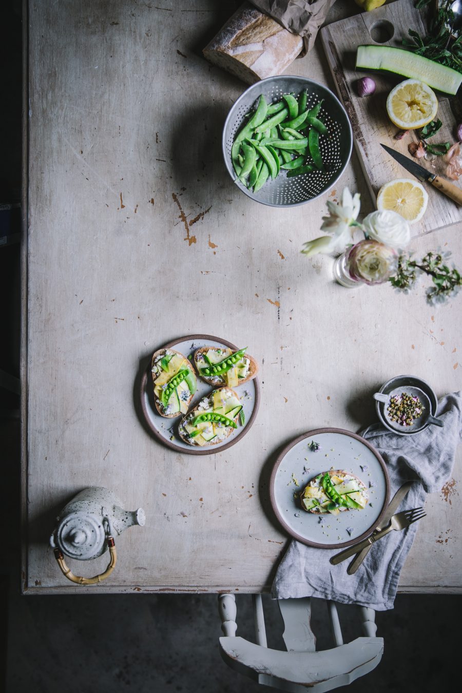 Mint Pea Ricotta Breakfast Toasts from the Wicked Healthy Cookbook
