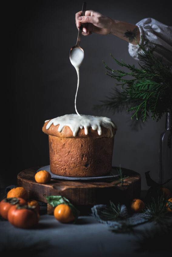 Panettone with Mascarpone Glaze | Adventures in Cooking