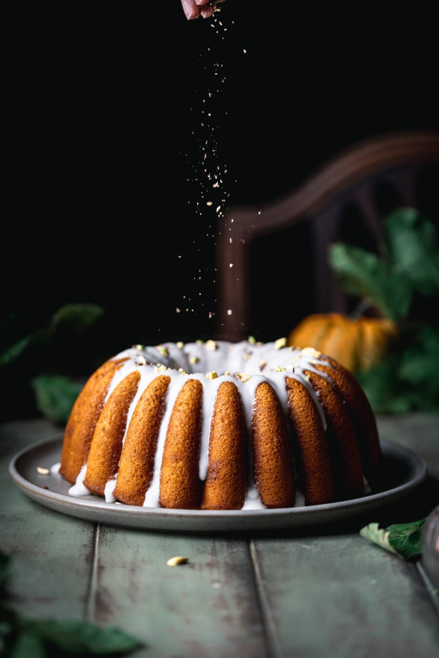 Pumpkin Bundt Cake with a Rum Raisin Swirl | Adventures in Cooking