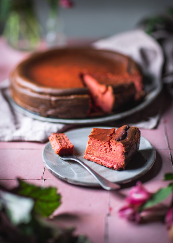 Beet Burnt Basque Cheesecake | Adventures in Cooking