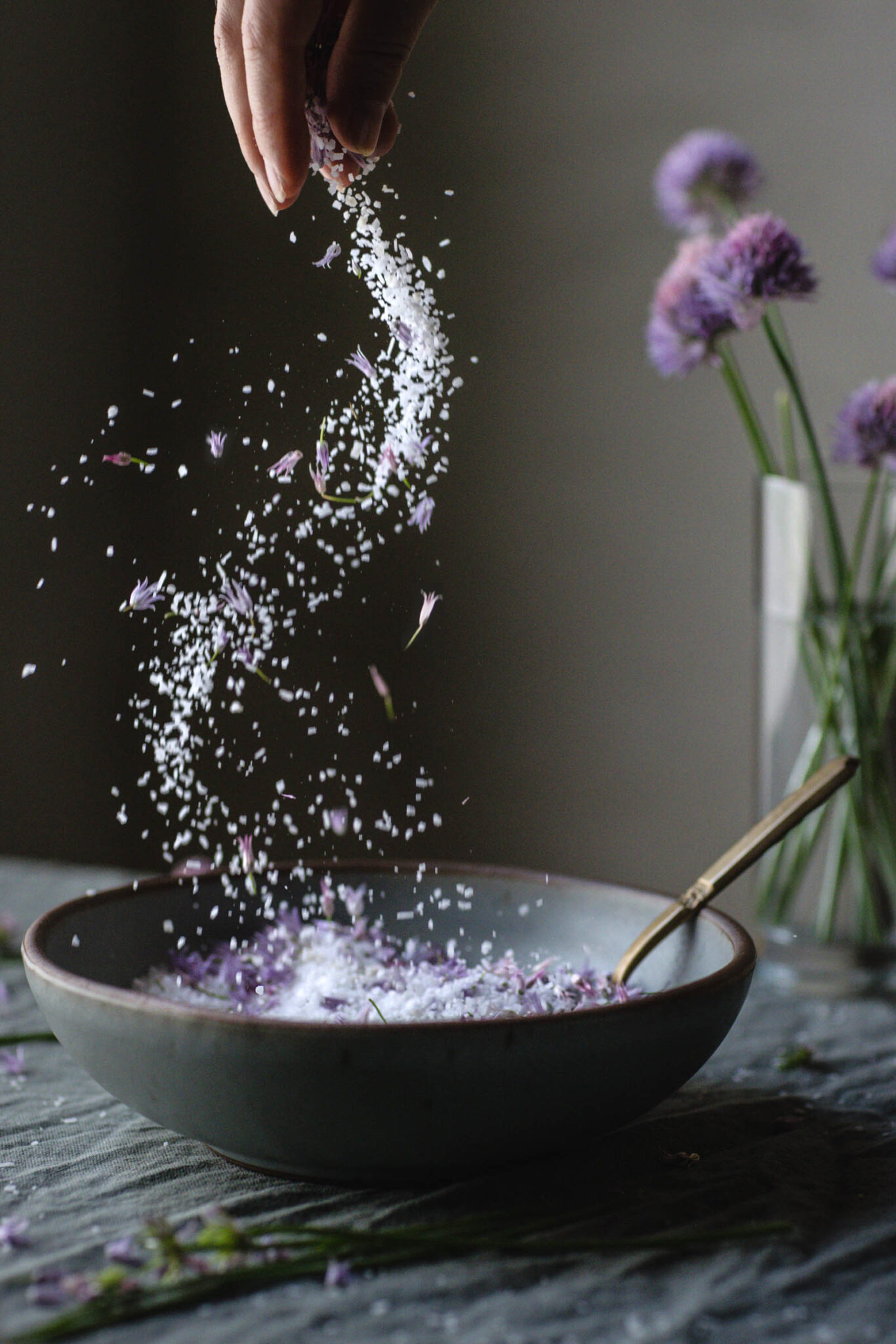 Chive Flower Salt | Adventures in Cooking