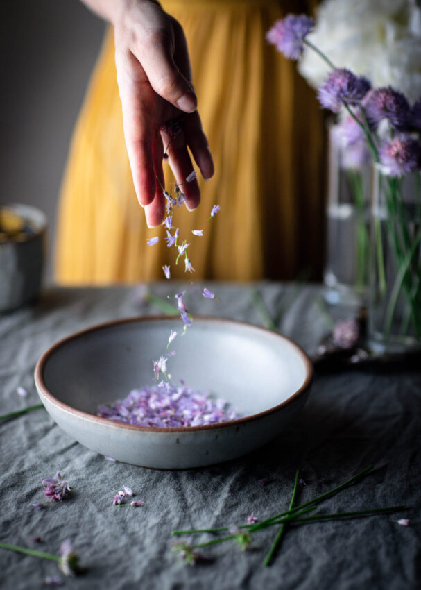 Chive Flower Salt | Adventures in Cooking