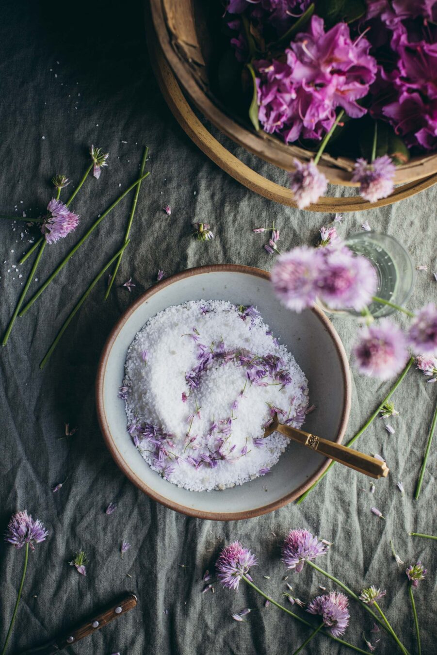 Chive Flower Salt | Adventures in Cooking