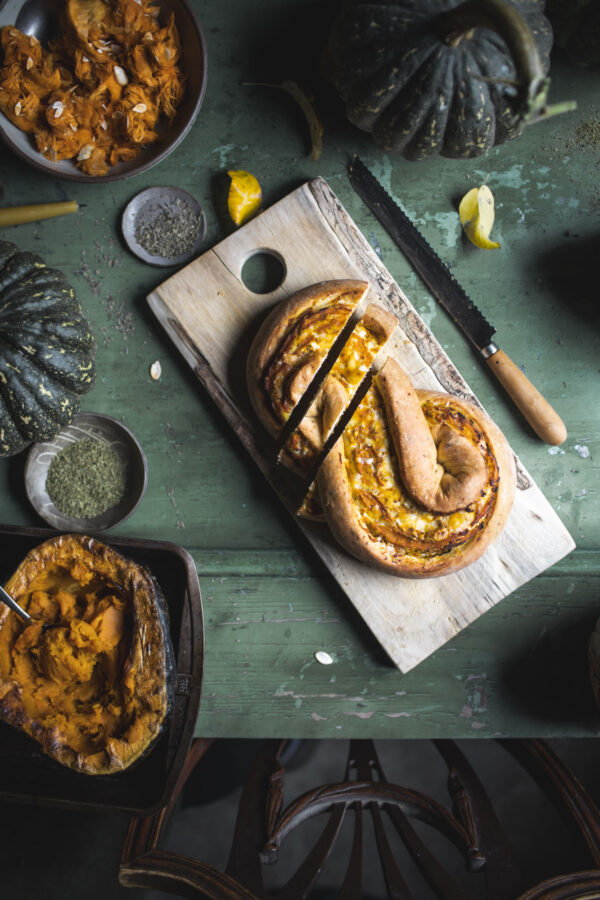 Pane Bianco Bread with Pumpkin and Feta | Adventures in Cooking