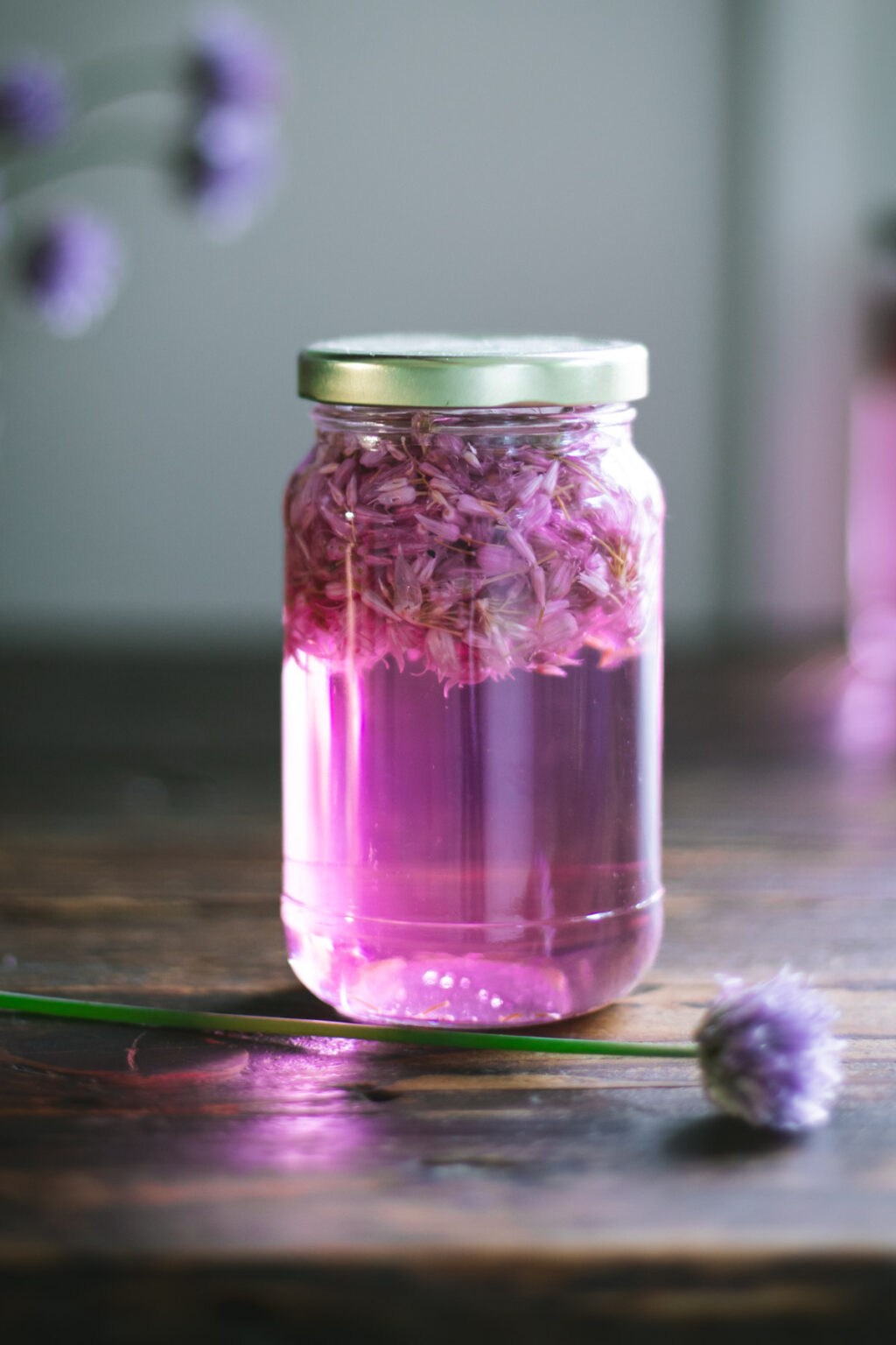 Chive Blossom Vinegar | Adventures in Cooking