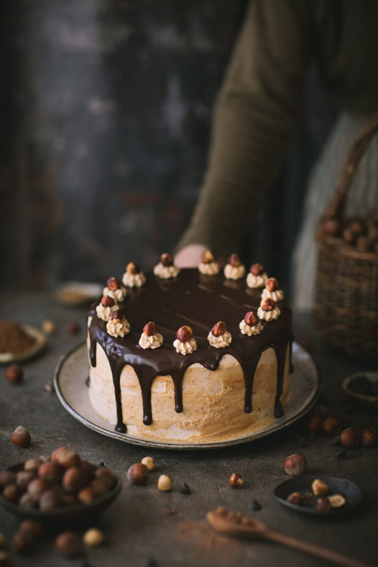 Hazelnut Chocolate Cake with Chocolate Ganache | Adventures in Cooking