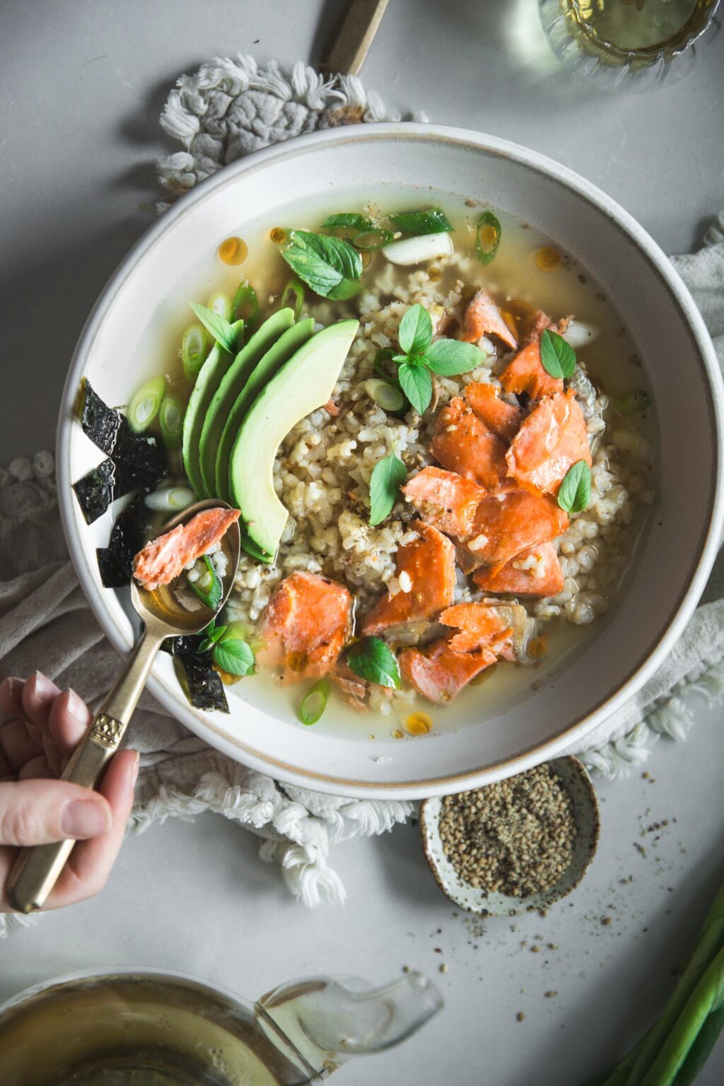 Salmon Ochazuke (Easy Rice Cooker Salmon with Green Tea and Rice ...