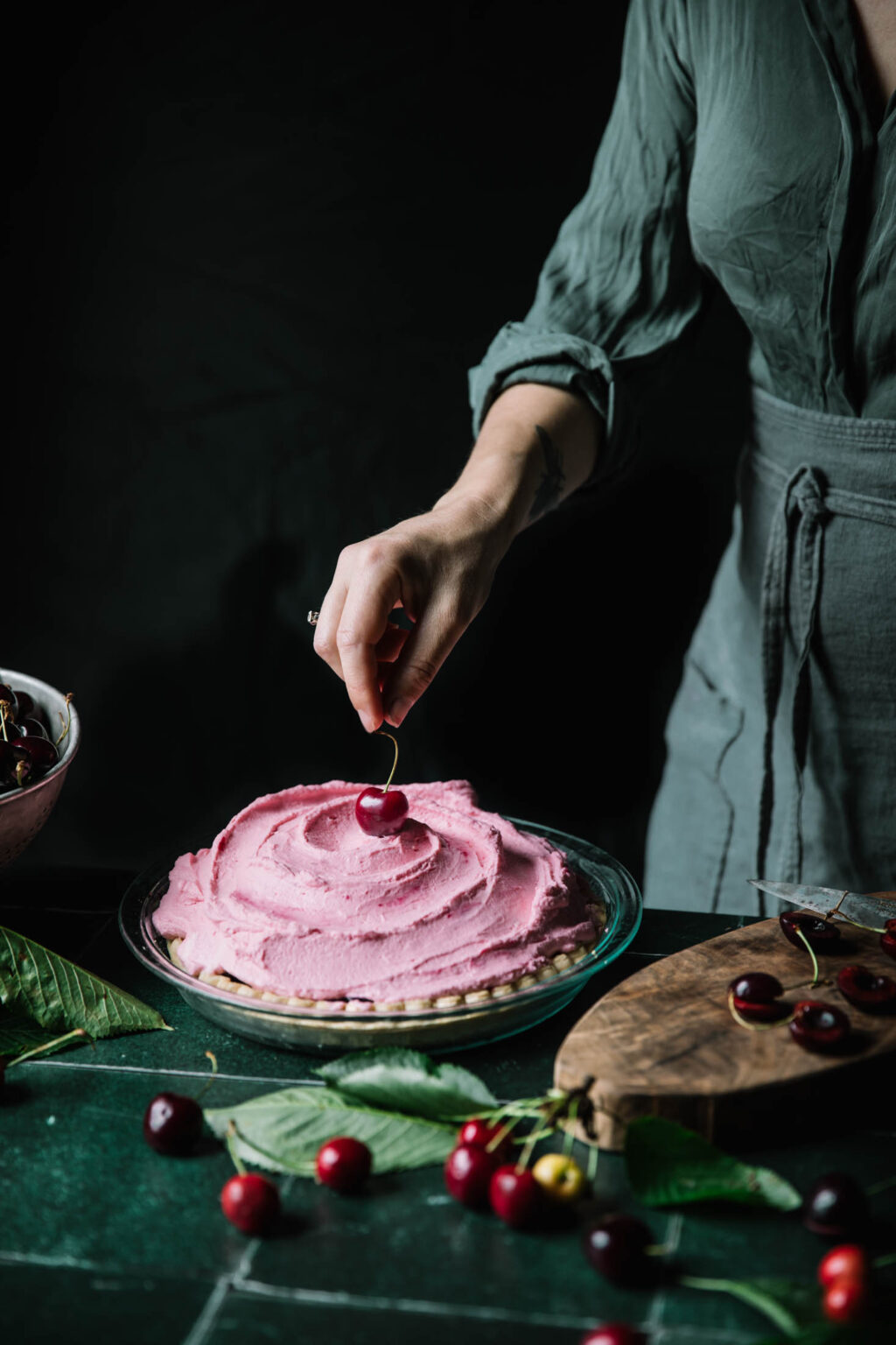 Cherry Cream Pie with Bourbon | Adventures in Cooking